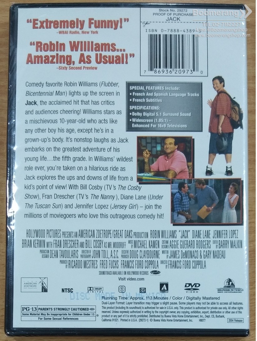 Jack Robin Williams Dvd